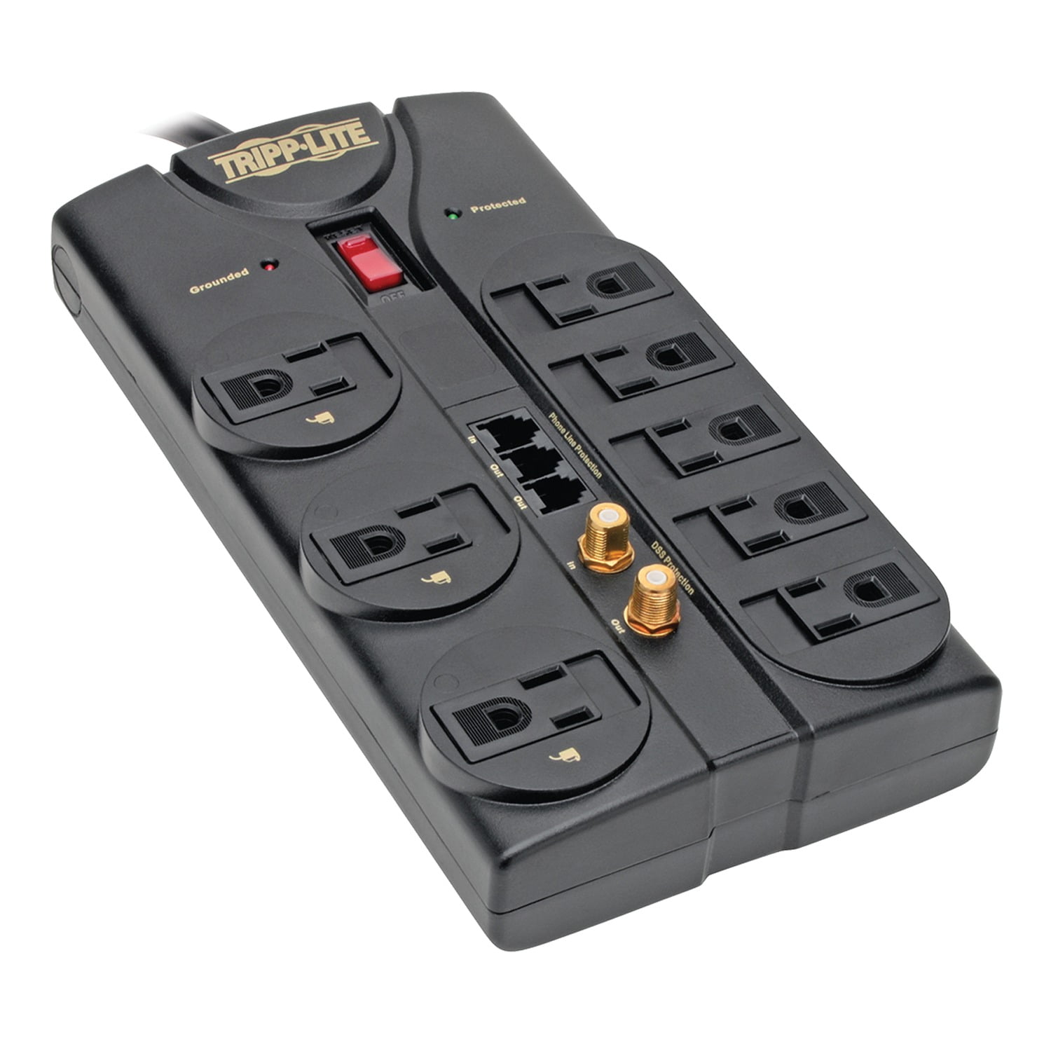 Free Shipping! Tripp Lite Tlp808teltv 8-outlet Surge Protector (2,160 ...
