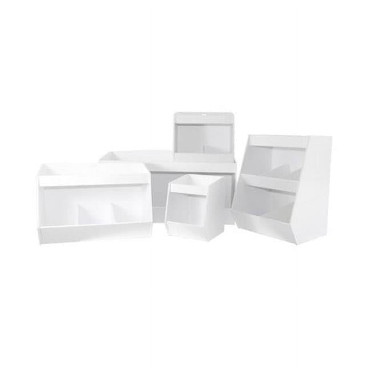 TrippNT 50074 Lab Storage Shelf with 5 Bins, White - Walmart.com