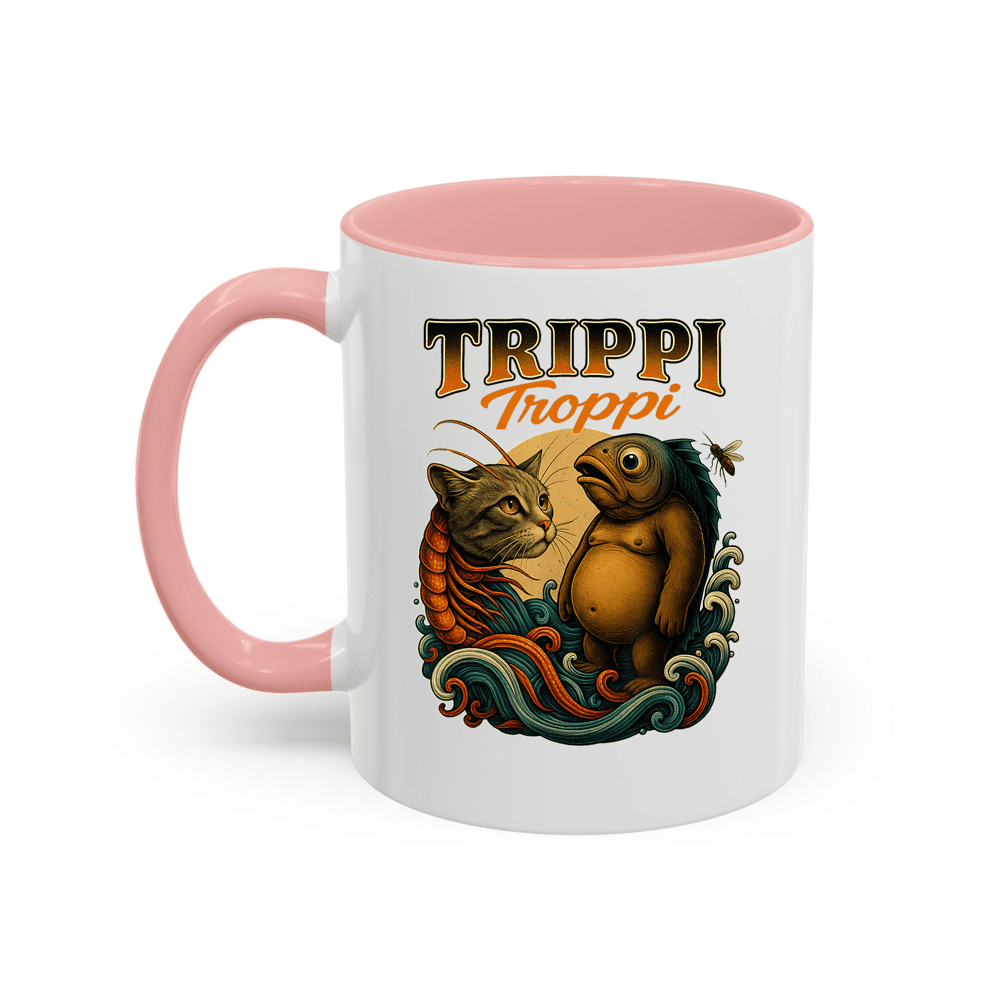 Trippi Troppi Italian Brainrot Meme Cat Retro Accent Mug Unique Gift ...