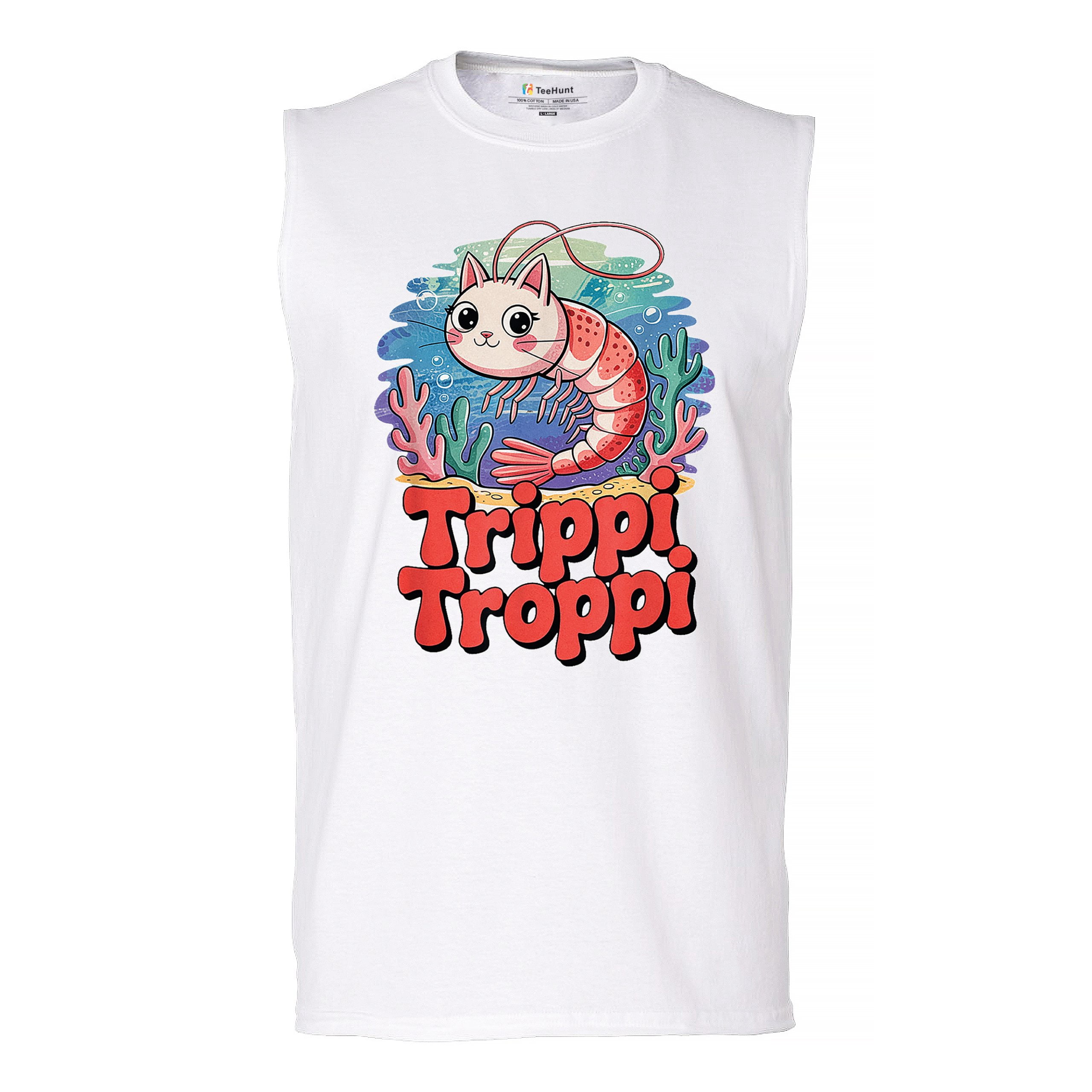 Trippi Troppi Shrim Cat Men's Muscle Shirt Italian Brainrot Gen Z Alpha ...