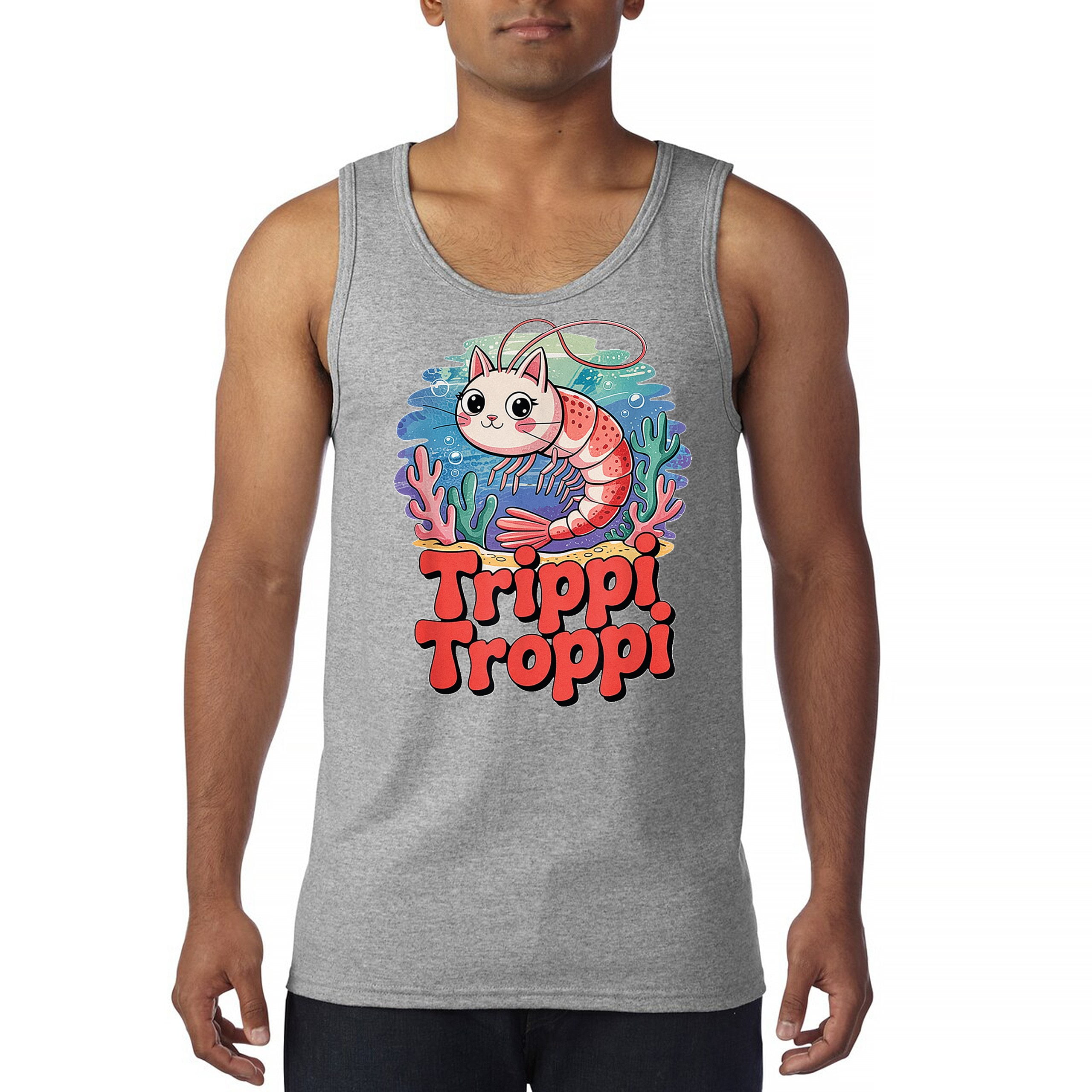 Trippi Troppi Shrim Cat Men's Tank Top Italian Brainrot Gen Z Alpha ...