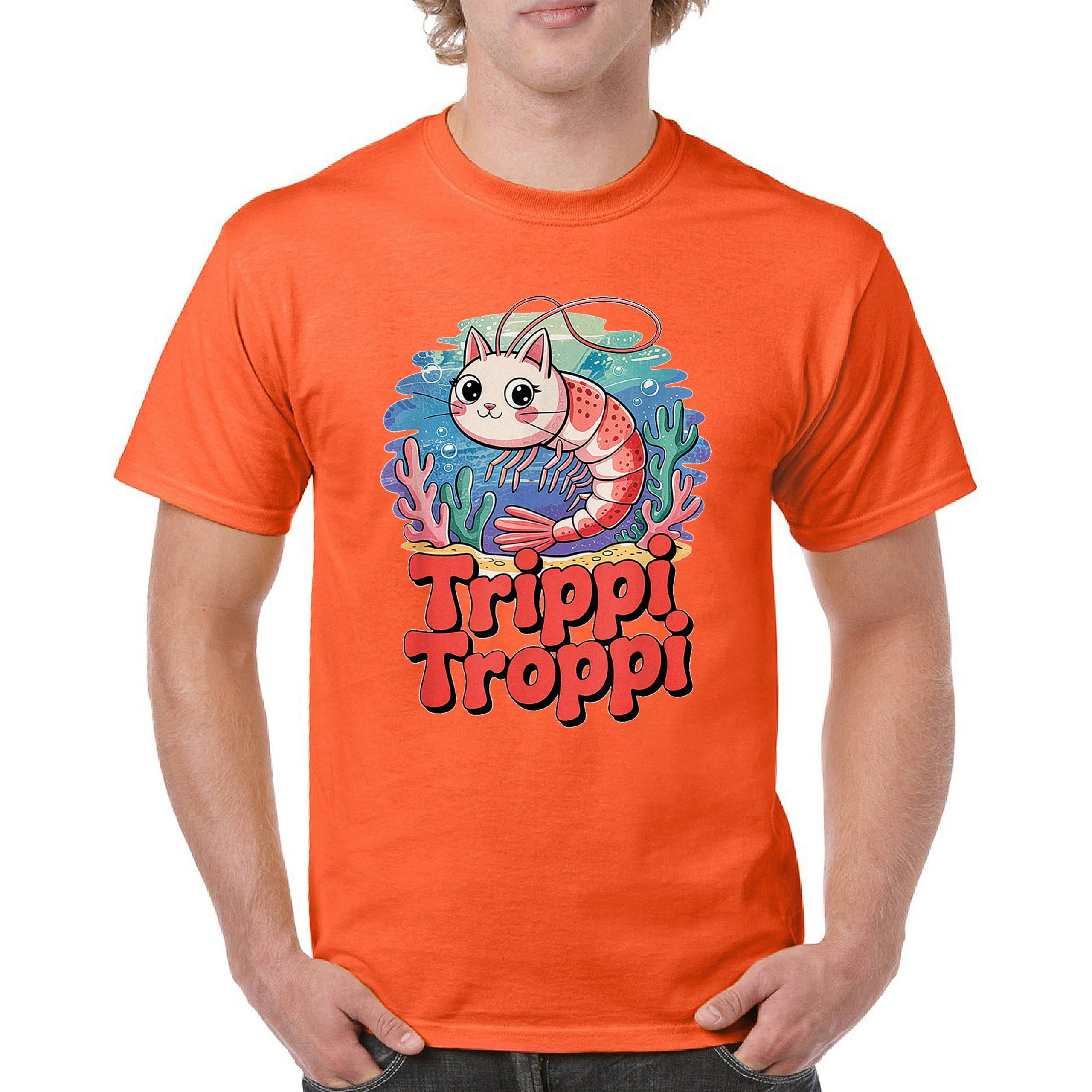 Trippi Troppi Shrim Cat T-shirt Italian Brainrot Gen Z Alpha Meme Men's ...