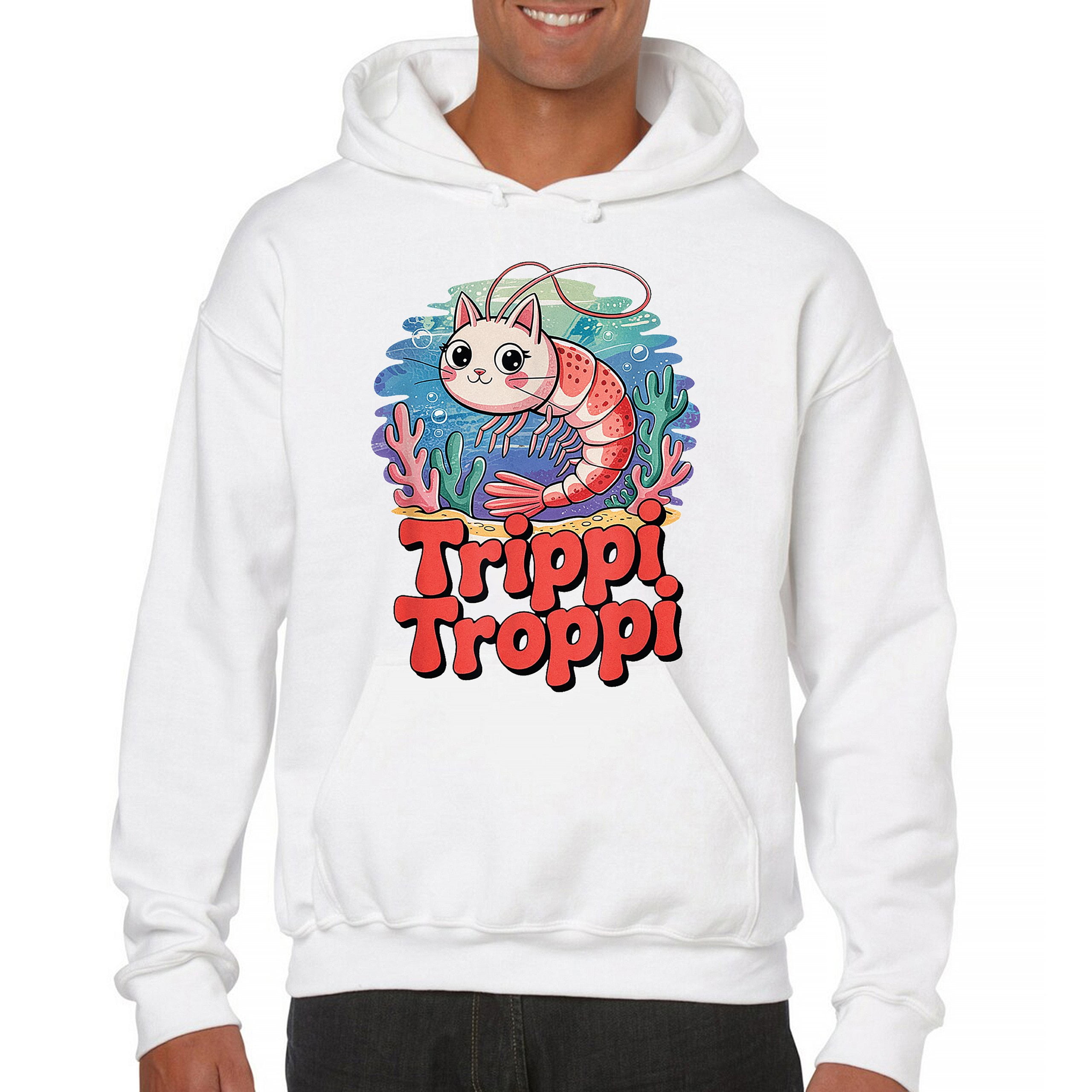 Trippi Troppi Shrim Cat Unisex Hoodie Italian Brainrot Gen Z Alpha Meme ...