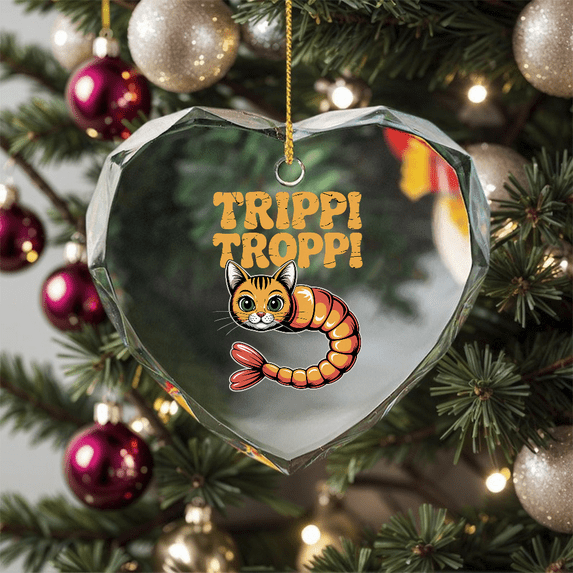 Trippi Troppi Shrimp Cat Italian Brainrot Retro Meme Ornament, Home ...