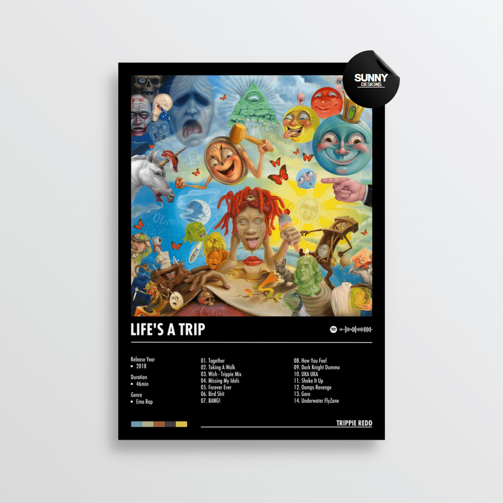 Trippie Redd - Life's A Trip, Album Cover Poster, Music Poster, Album ...