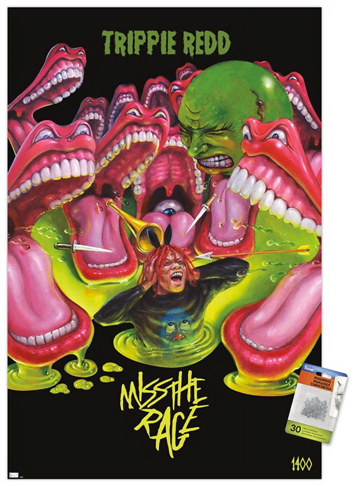 Trippie Redd - Miss the Rage Wall Poster with Push Pins, 22.375" x 34 ...