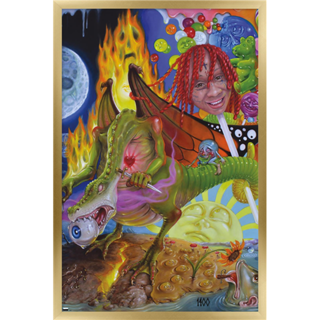 Trippie Redd - Trip at Knight Album Cover Wall Poster, 22.375" x 34 ...