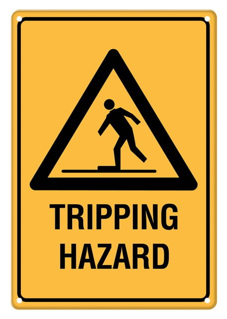 Tripping Hazard Aluminum Tin Sign For Home Kitchen Wall Decor 12X8Inch ...