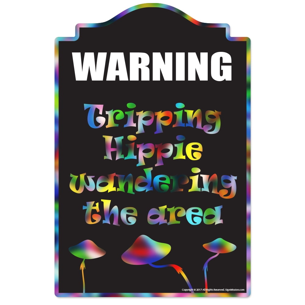 Tripping Hippie Decal | Indoor/Outdoor | Funny Home Décor for Garages ...