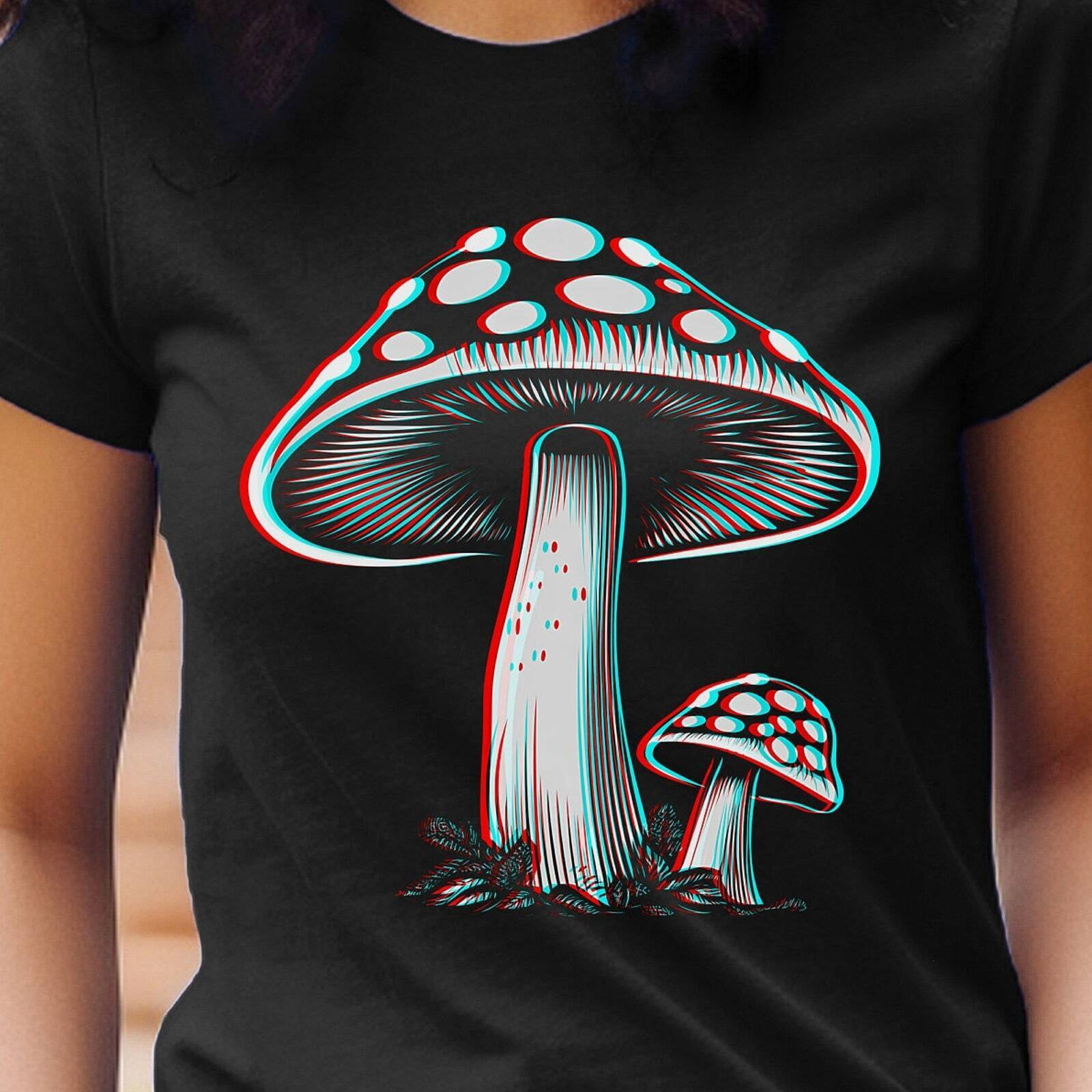 Trippy 3D Mushroom Shirt Psychedelic 3D T-Shirt Mushroom Shirt Acid ...