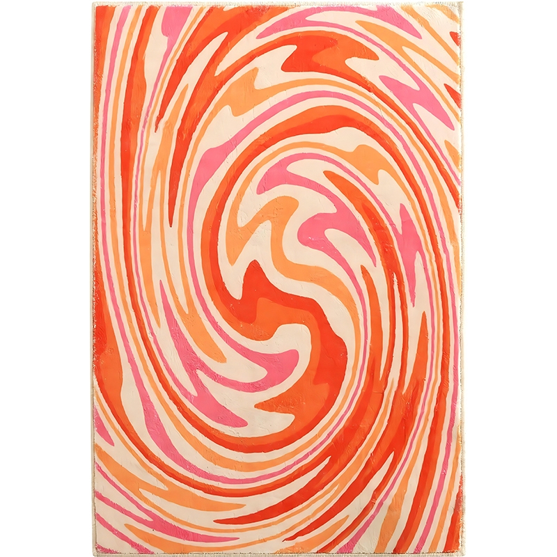 Trippy Abstract Area Rug Aesthetic Psychedelic Wavy Living Room Rug ...