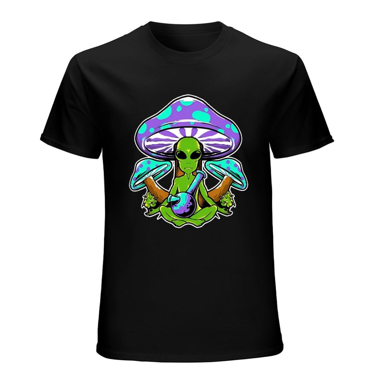 Trippy Alien Meditation T-Shirt Men's Mindful Illustration Tee ...