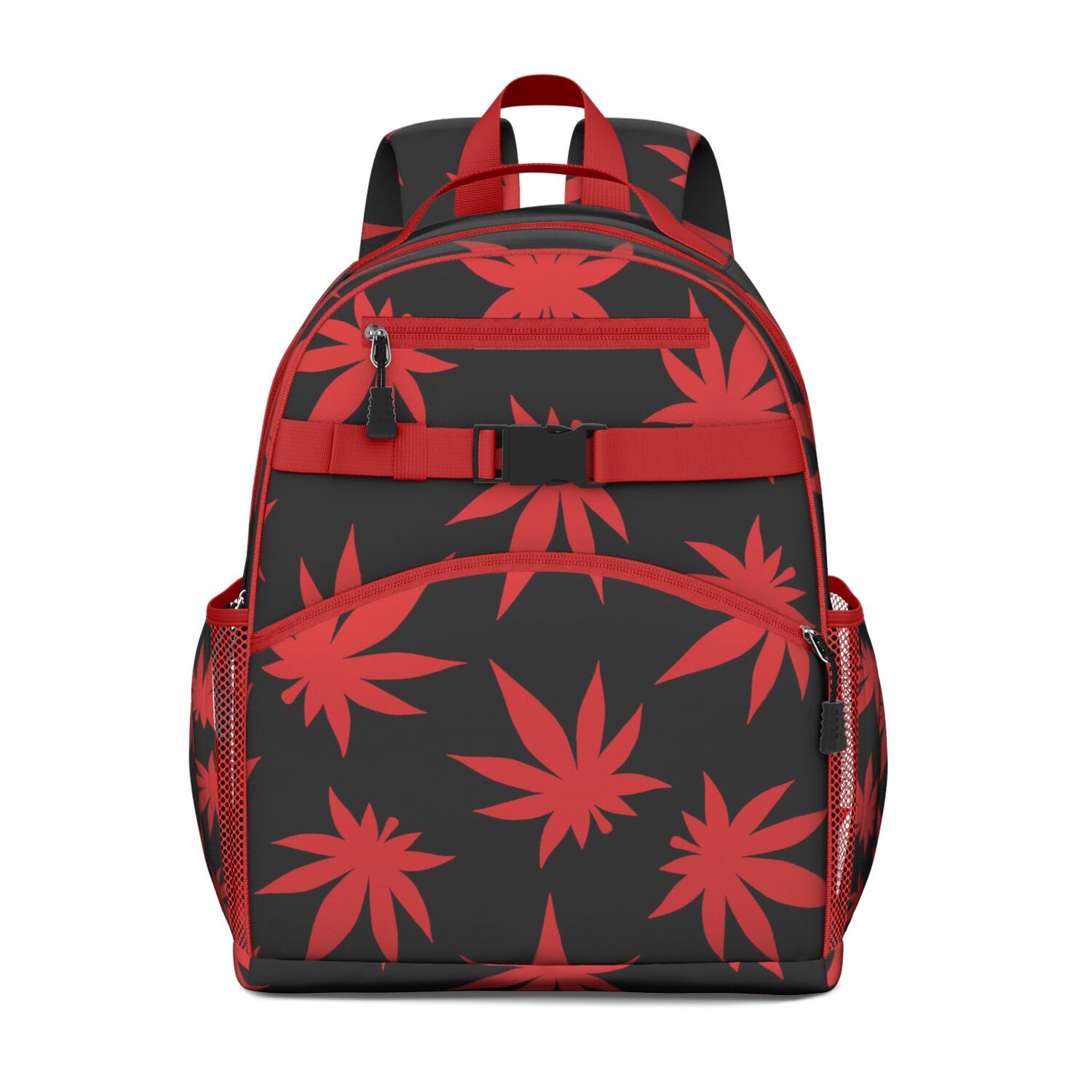 Trippy Cannabis Leaf Backpack - Spine-Protecting Ergonomic School Bag ...
