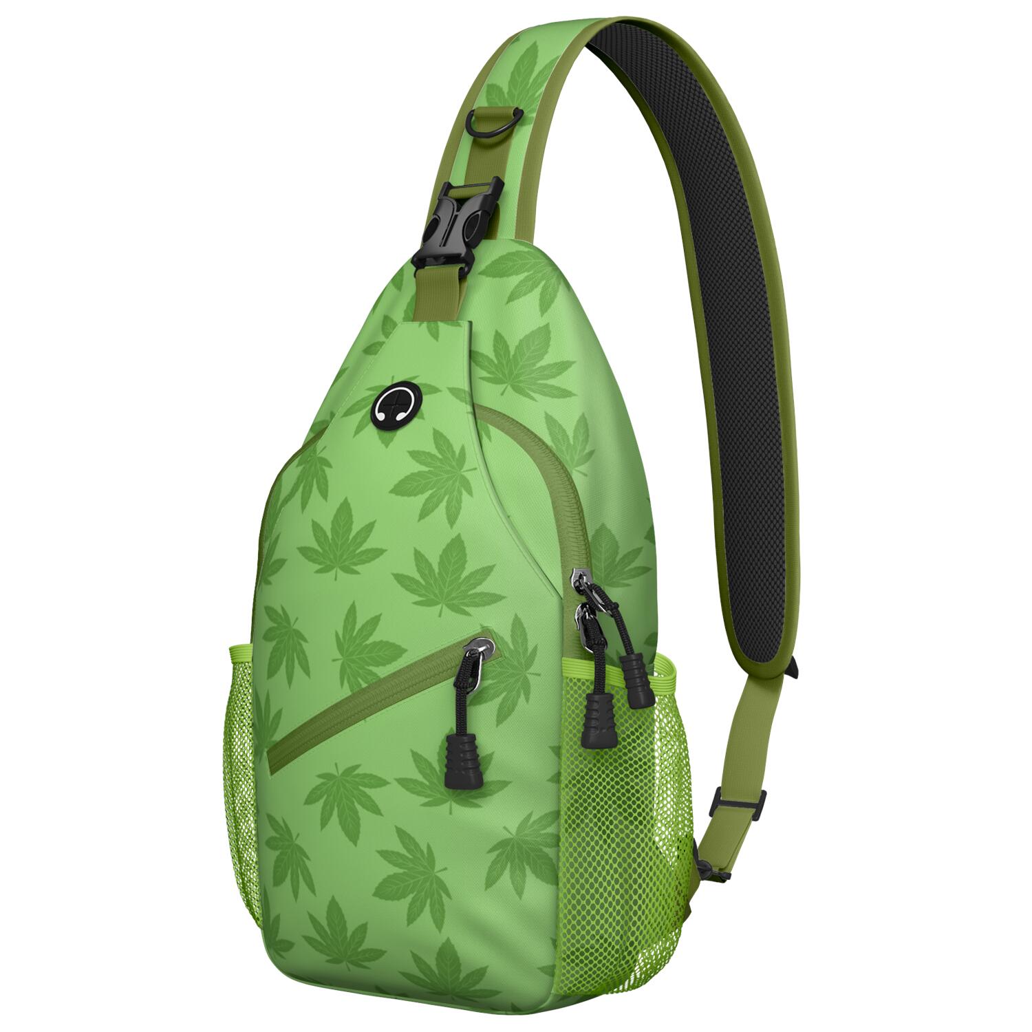 Trippy Cannabis Leaf Shoulder Backpack - Versatile Travel-Ready Daypack ...