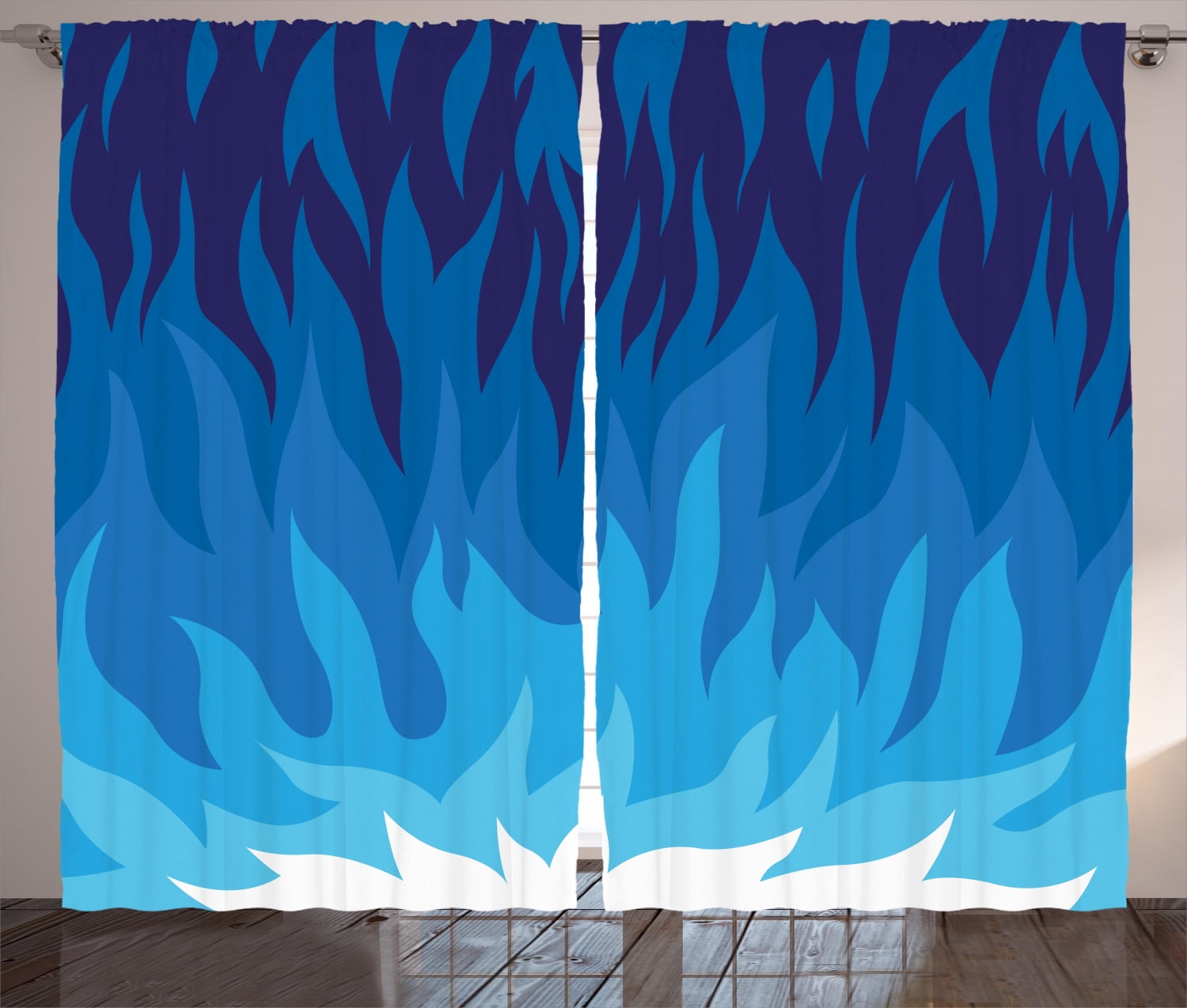 Ambesonne Trippy Curtains 2 Panel Set, Abstract Gas Themed Art, 108" x ...