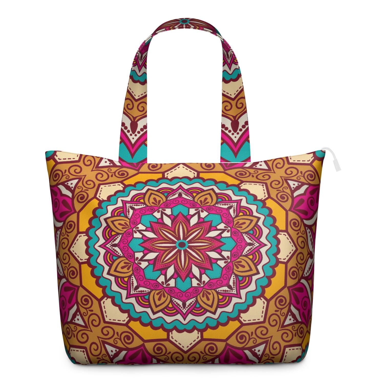 Trippy Dreamy Mala Travel Tote Healing Meditation Bag with Psychedelic ...