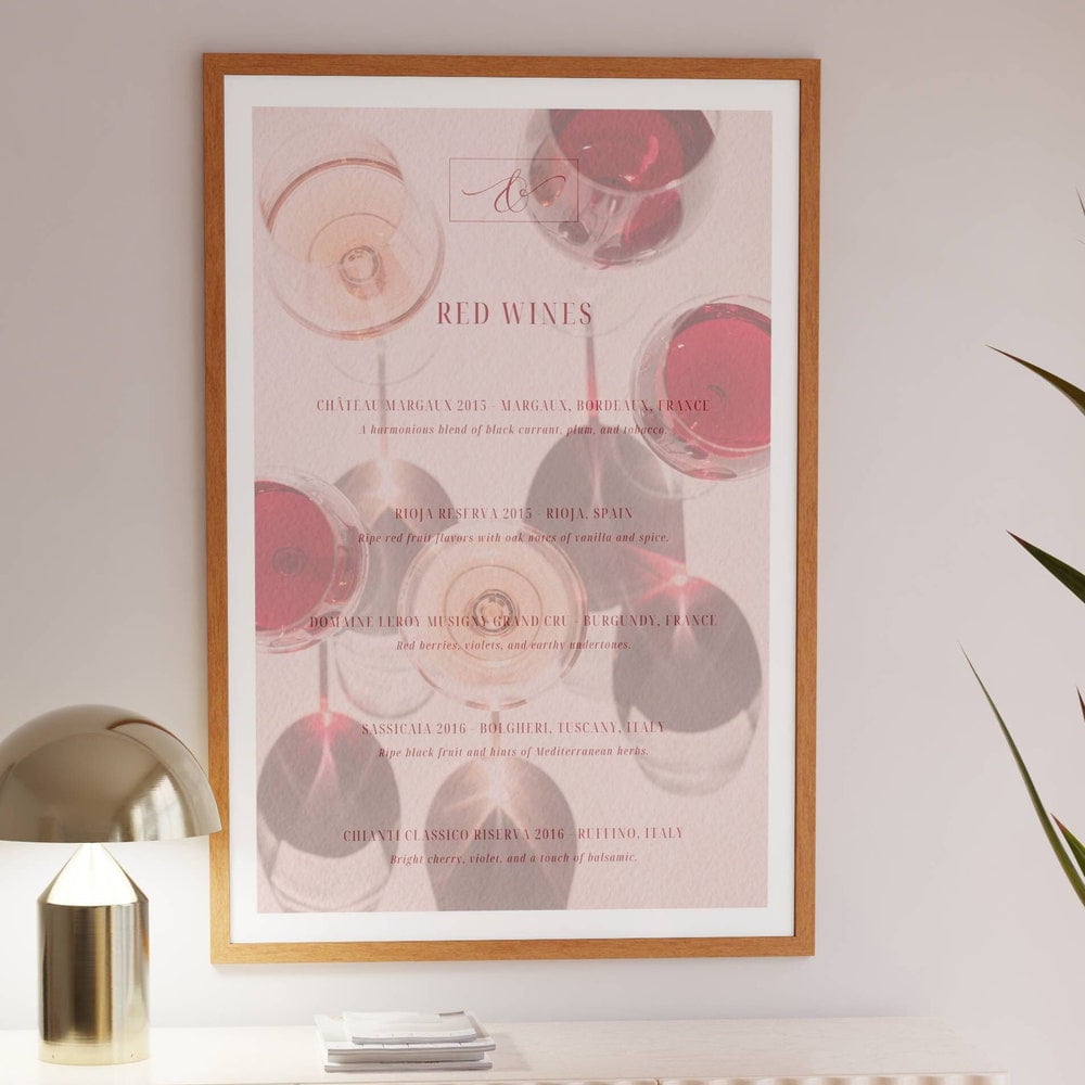 Trippy Drinks Menu Print, Retro Bar Cart Wall Art, Trippy Wall Art, Red ...