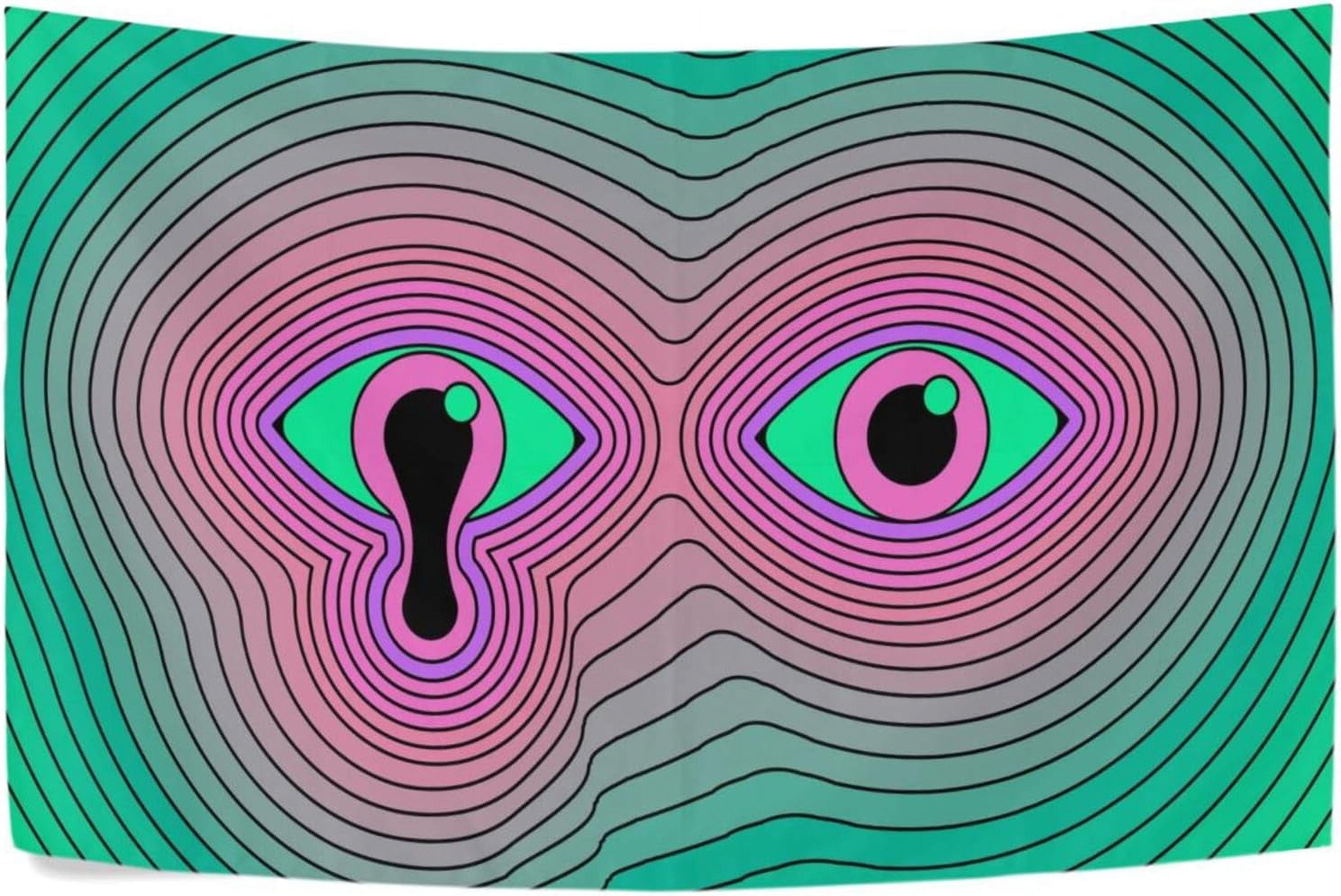 Trippy Melting Eye Tapestry Wall Hanging Tapestries Happy Colorful ...