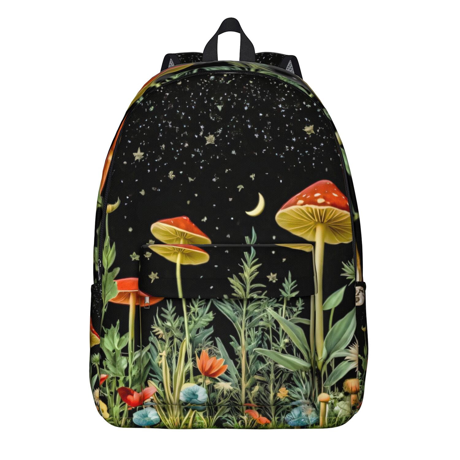 Trippy Mushroom Backpack, Psychedelic Boho Mushroom School Bag with ...