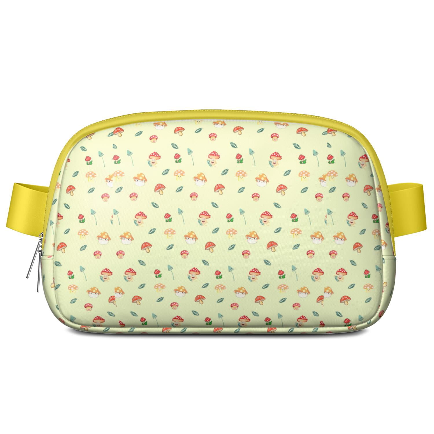 Trippy Mushroom Print Adjustable Waist Bag – Waterproof Lightweight ...