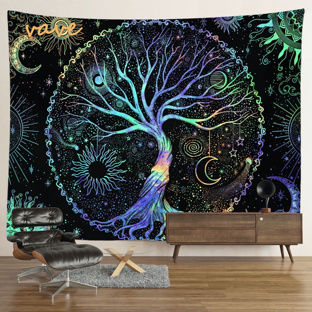 Trippy Psychedelic Tree of Life Tapestry Wall Hanging Kawaii Room Decor ...