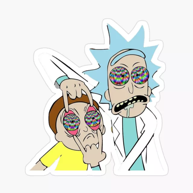 Trippy Rick Sticker For Car, Truck Phone Decal Water Bottle Stickers ...