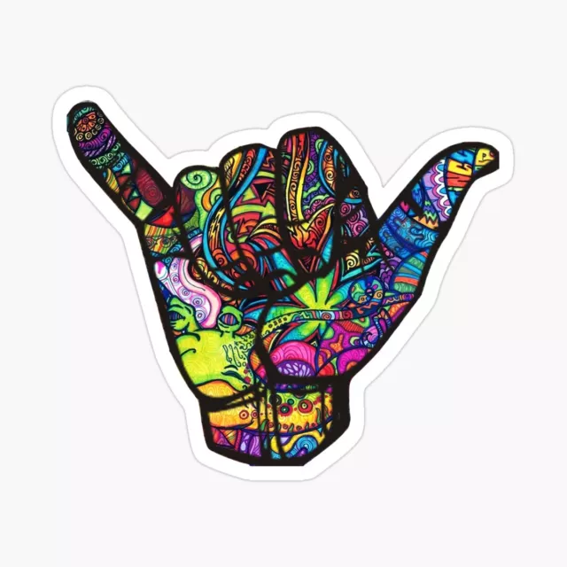 Trippy Shaka Sticker For Car, Truck Phone Decal Water Bottle Stickers ...