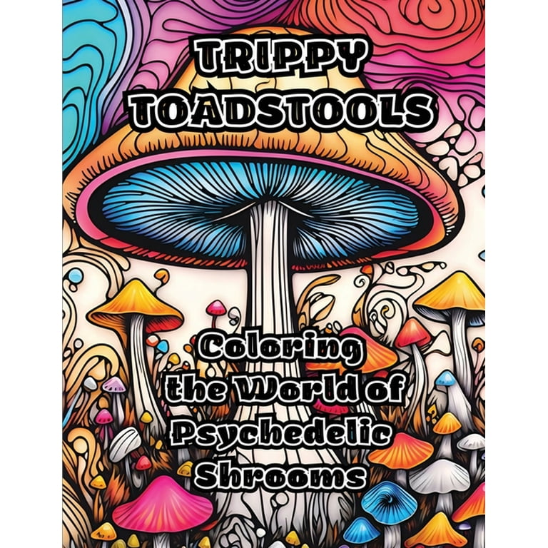 trippy mushroom coloring book