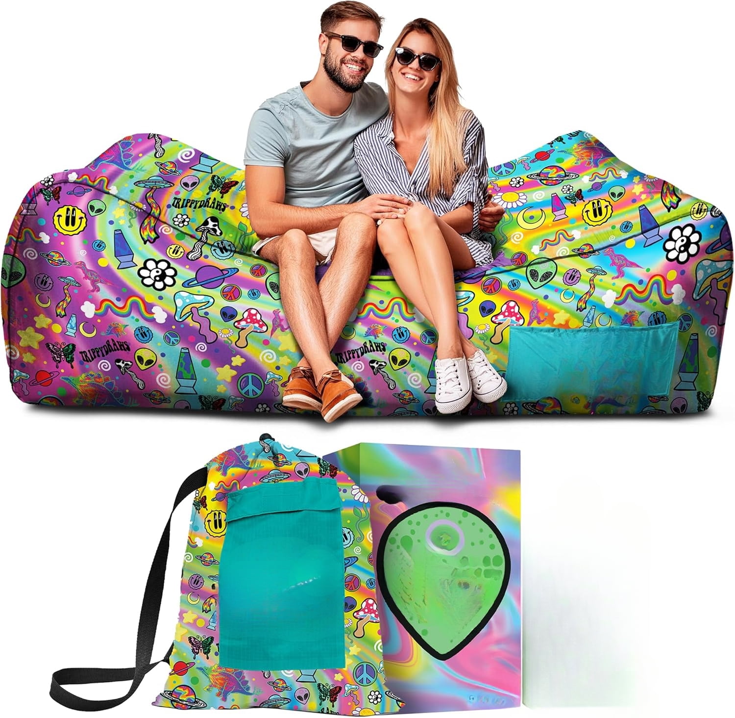 TrippyDraws Lazybone Inflatable Couch - Ultimate Inflatable Lounger for ...