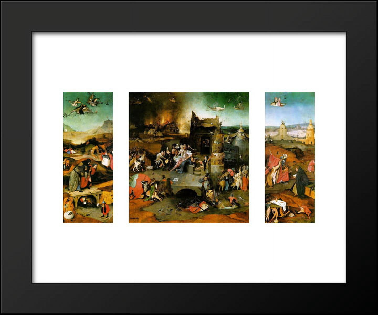 Triptych: The Temptation of St. Anthony 20x24 Framed Art Print by Bosch ...
