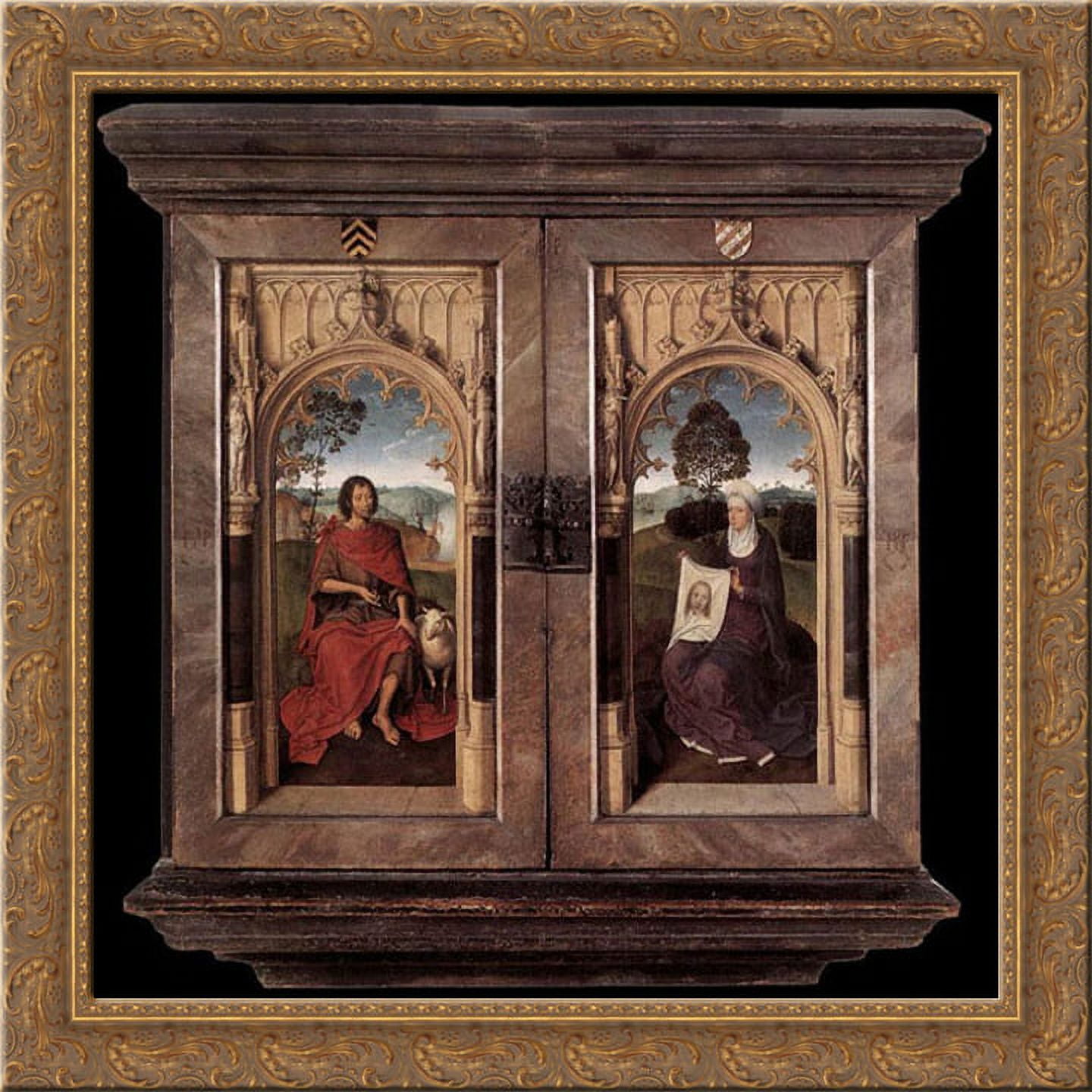 Triptych of Jan Floreins closed 20x20 Gold Ornate Wood Framed Canvas ...