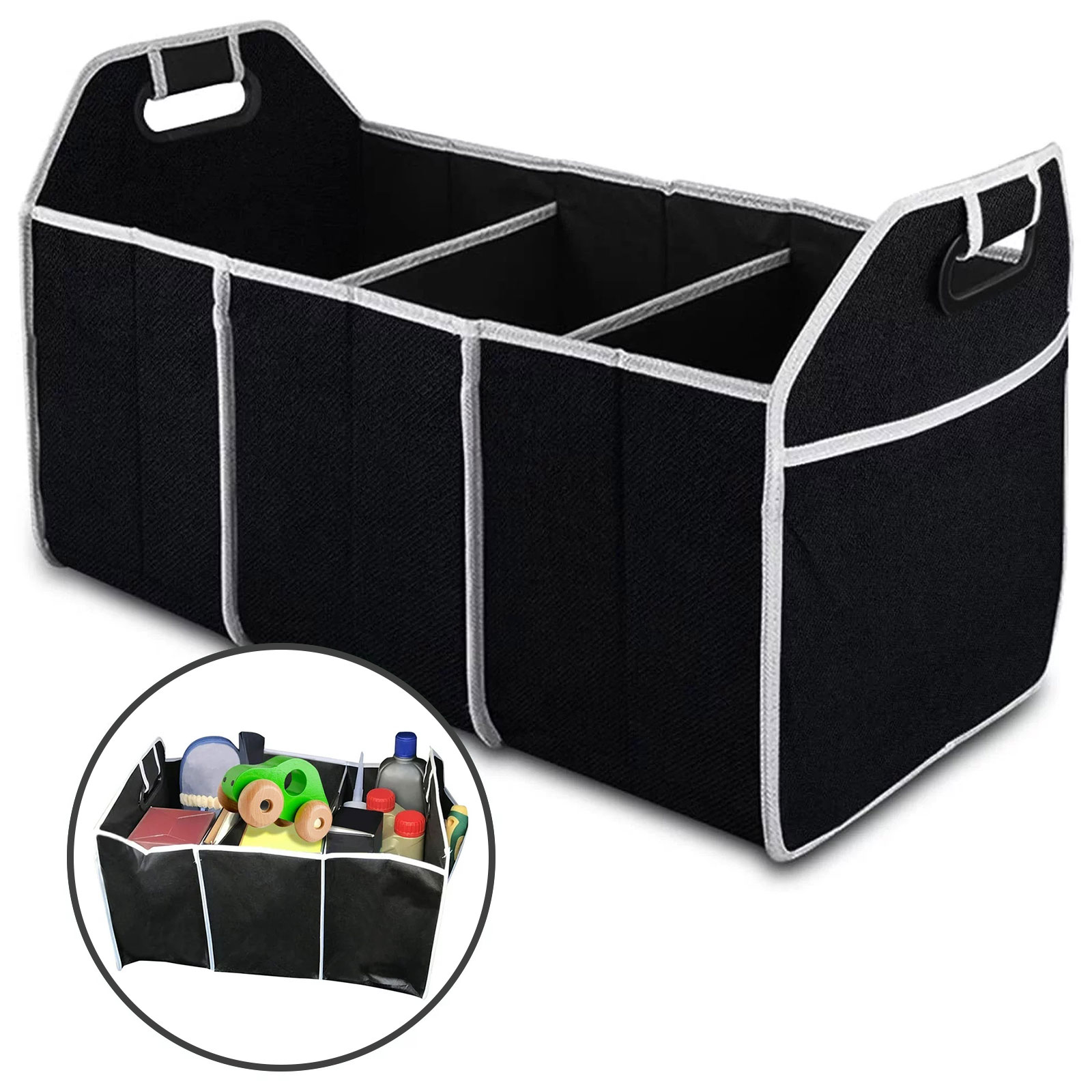 GigaTent Collapsible Portable Multi Compartments Trunk Organizer (Blue ... GigaTent Collapsible Portable Multi Compartments Trunk Organizer (Blue ...