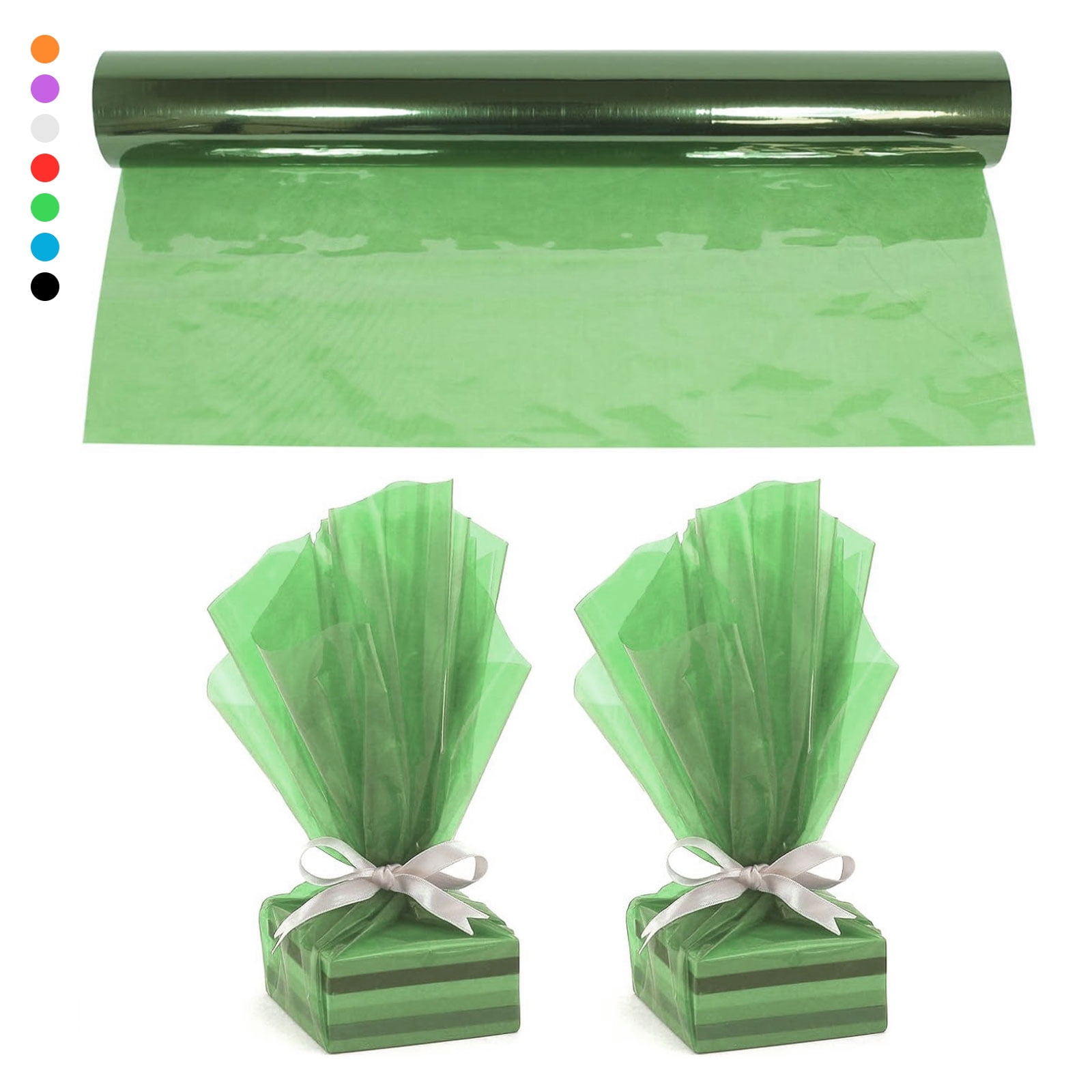 Tripumer 1 Roll Cellophane Wrapping Paper 16 inch x 100 feet Thick ...