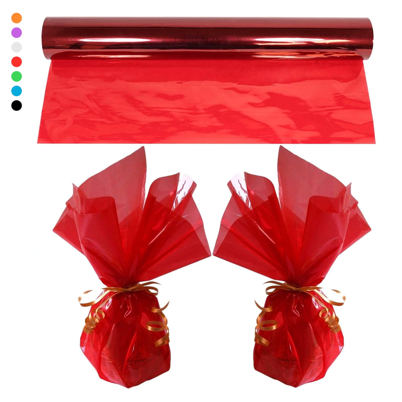 Tripumer 1 Roll Cellophane Wrapping Paper 16 inch x 100 feet Thick ...