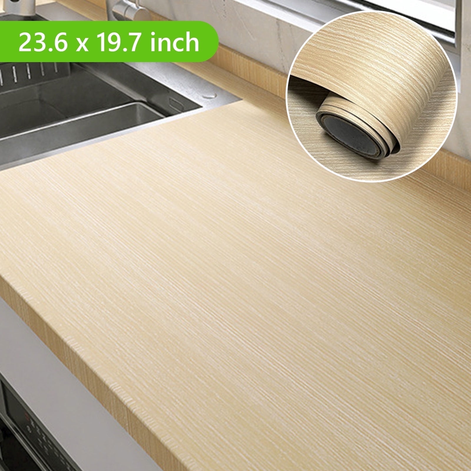 Hengbo 1 Roll Natural Wood Grain Contact Paper 23.6 x 197 inch Peel and ...