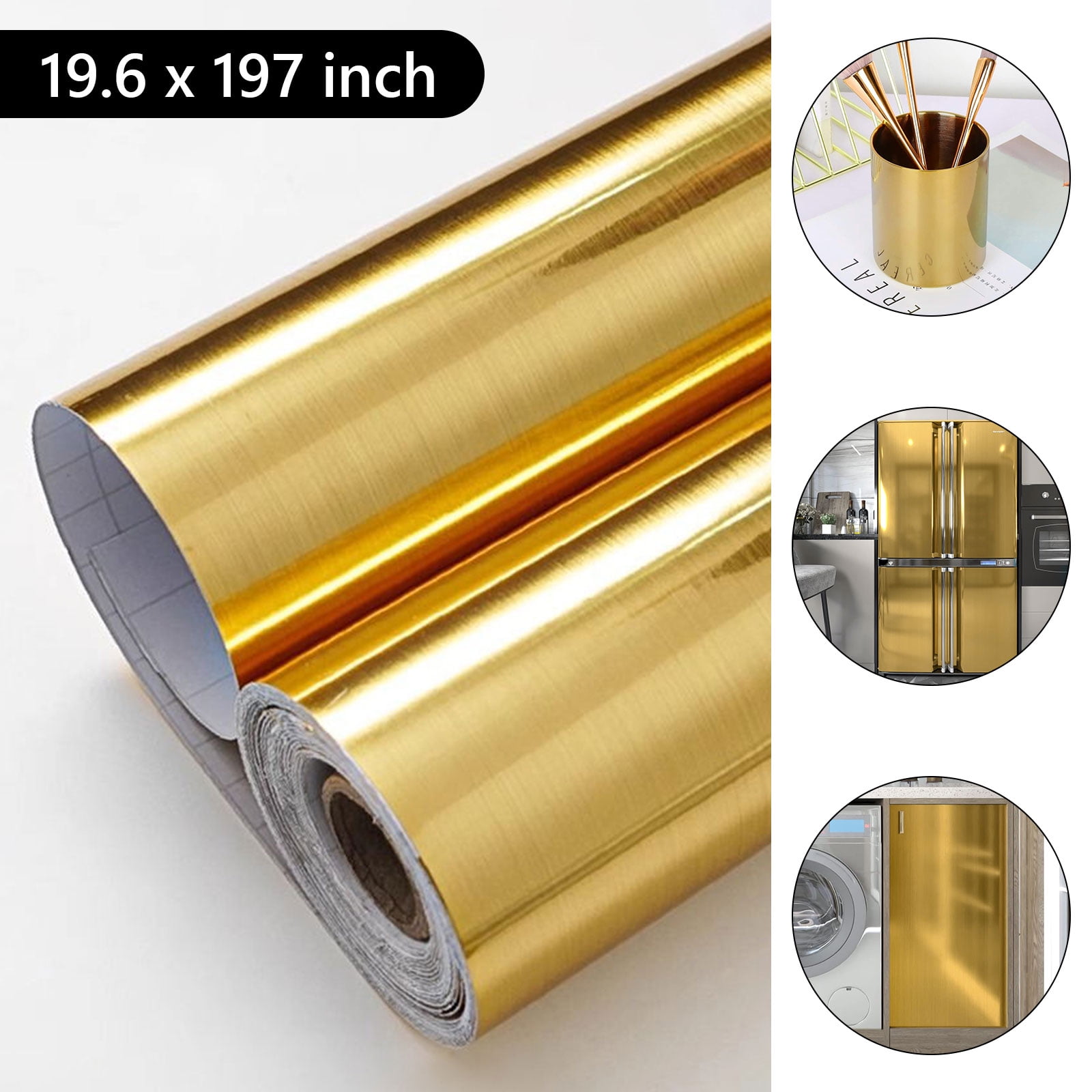 Tripumer 1 Roll Stainless Steel Contact Paper 19.6 x 197 inch Self ...