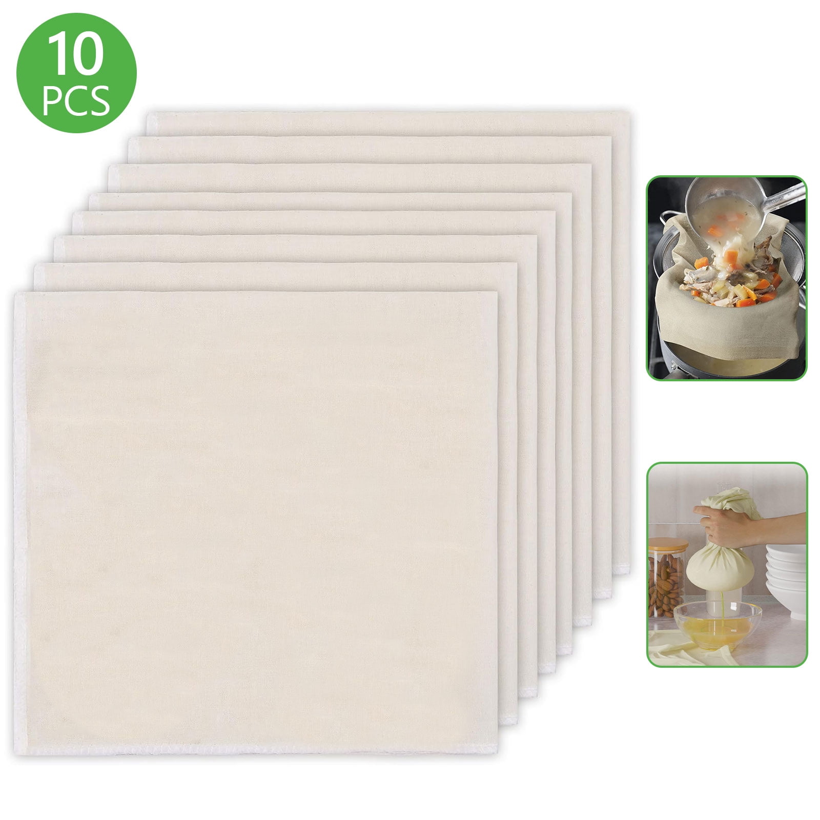 Tripumer 10 Pcs Cheese Making Cloth Reusable Cheesecloth 20x20 inch ...