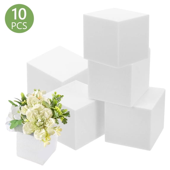 Hengbo 10 Pcs Craft Foam Cubes Polystyrene Foam Blocks Foam Craft Foam ...