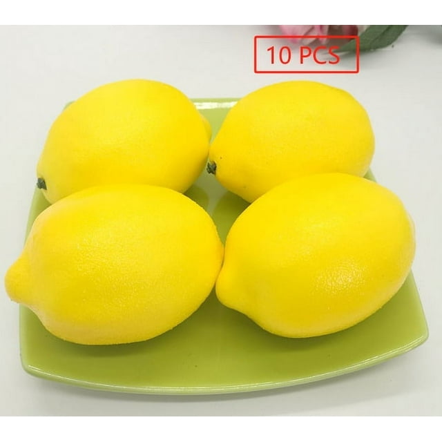 Tripumer 10 Pcs Fake Lemons Artificial Lemons Faux Yellow Lemons ...