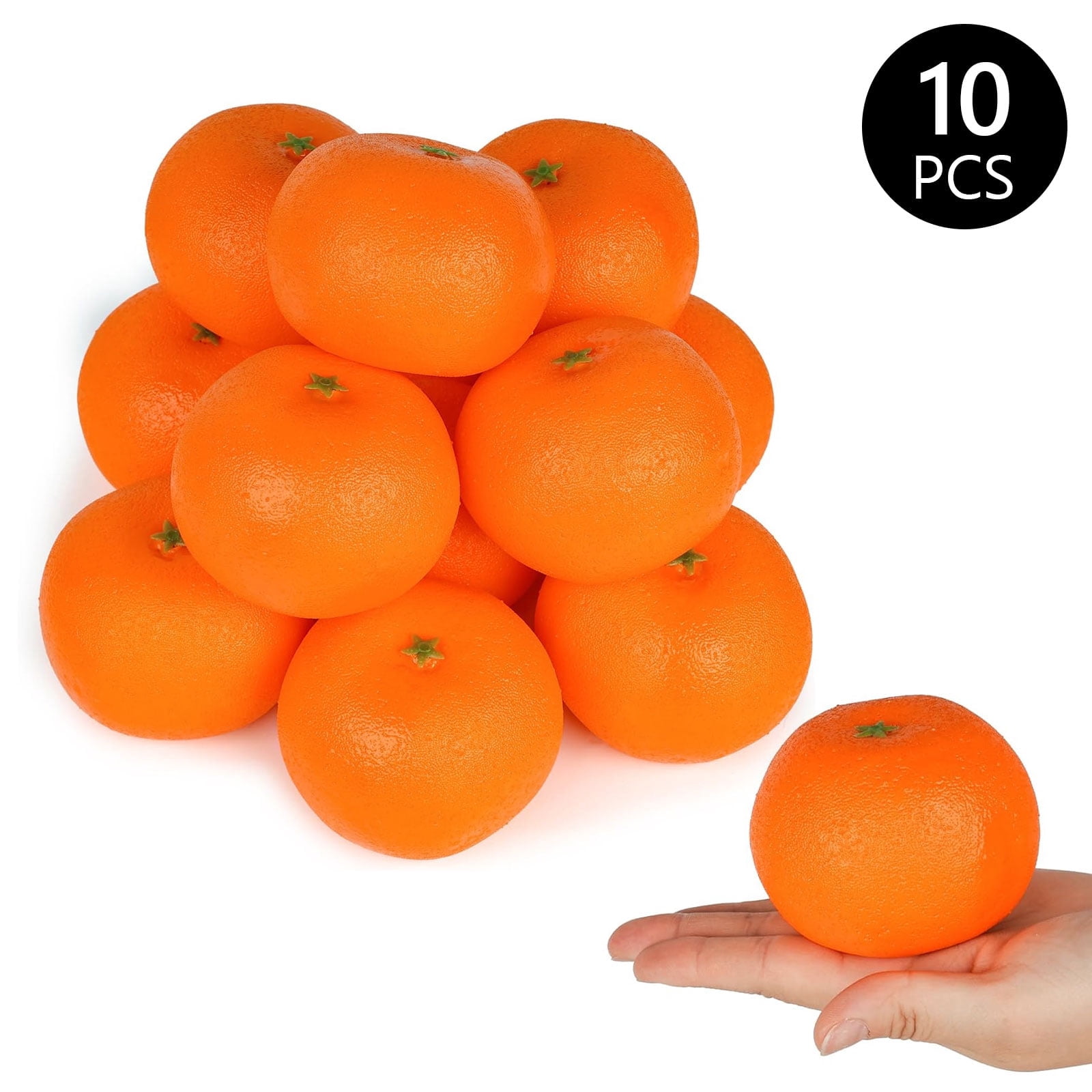 Tripumer 10 Pcs Plastic Fake Oranges Artificial Fruits Oranges Lifelike ...