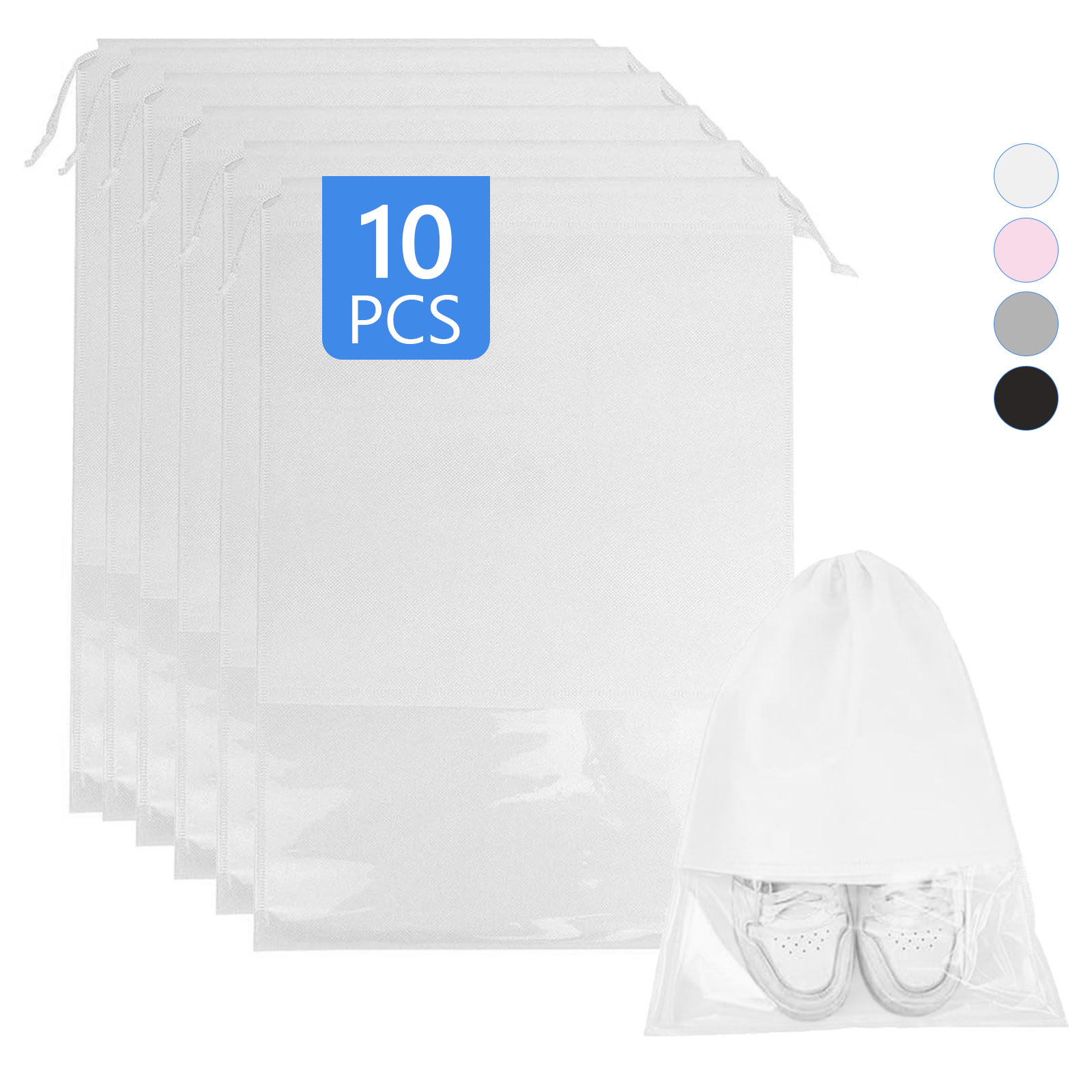 Tripumer 10 Pcs Travel Shoe Bags Portable Shoe Bags Non-Woven Fabric ...