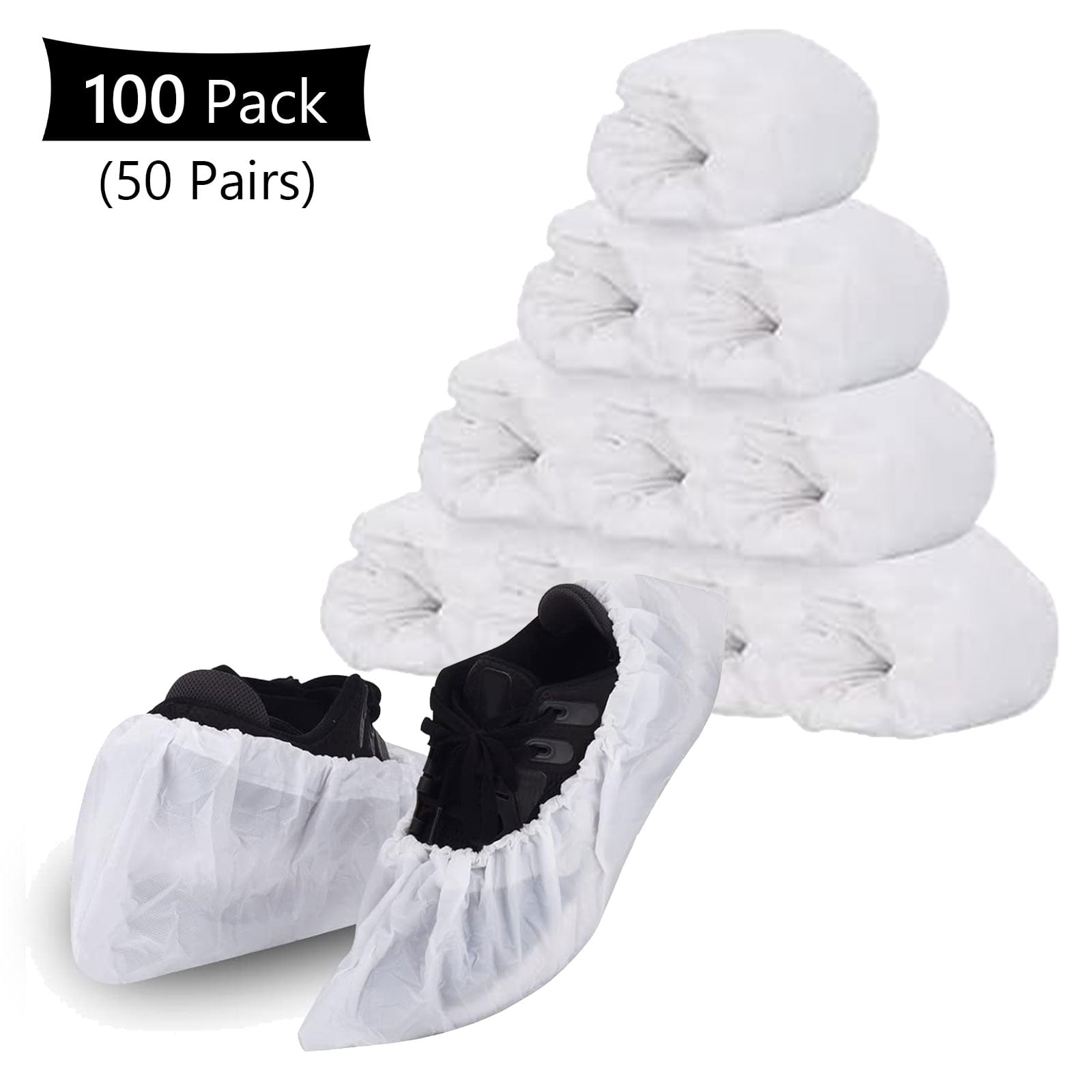 Tripumer 100 Pack Disposable Shoe Boot Covers Premium Hygienic Foot ...