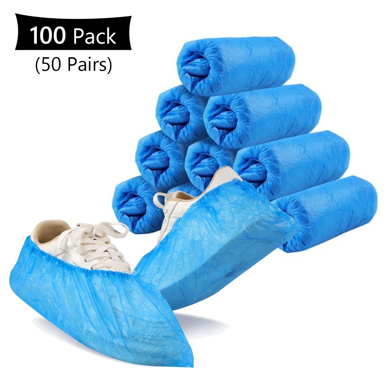 Tripumer 100 Pack Disposable Shoe Boot Covers Premium Hygienic Foot ...