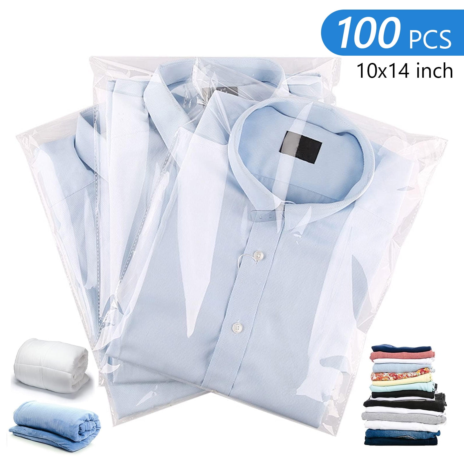 Tripumer 100 Pcs Resealable Packaging Bags Clear Cellophane Plastic ...