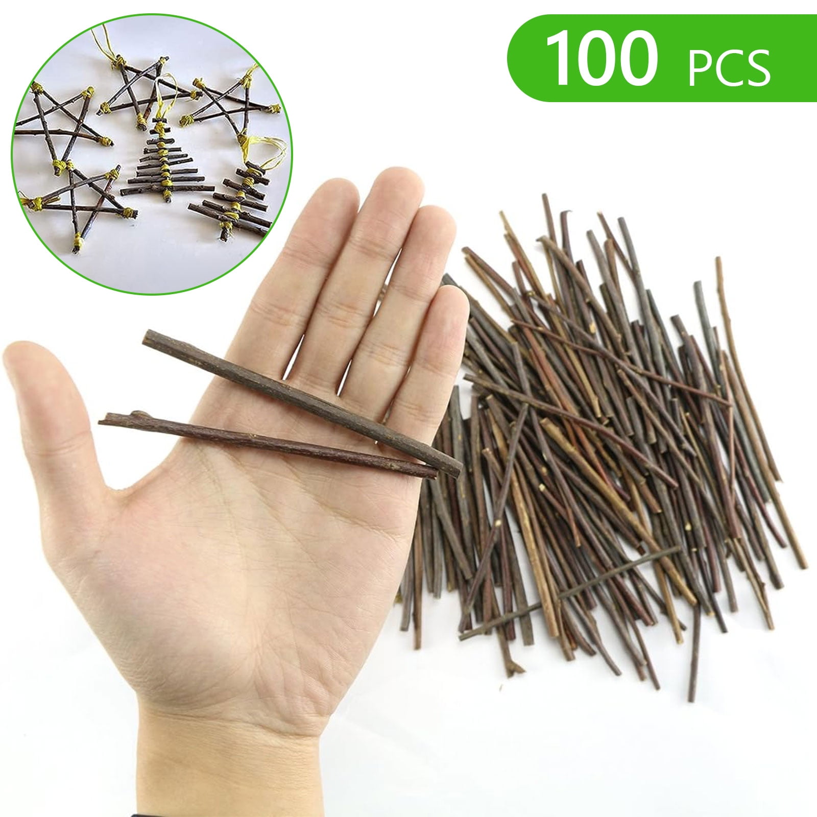 Tripumer 100 Pcs Wood logs Sticks 4 inch Natural Twigs Sticks Craft ...