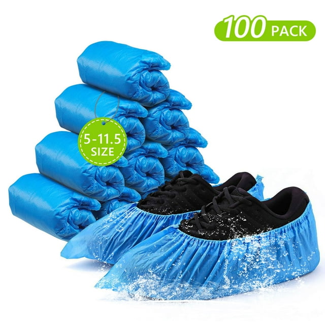 Tripumer 100 pack 50 Pairs Disposable Shoe Covers Protective Footwear ...