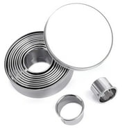 Kayaso Round Cutters in Graduated Sizes, Stainless Steel, 12 PC Set ...