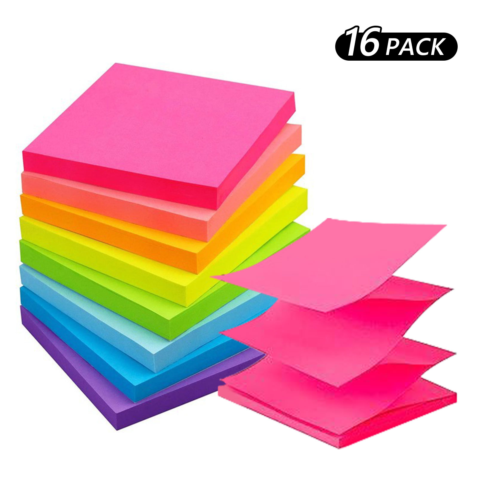 Tripumer 16 Pack Sticky Notes 3x3 Inches Power Memo Post Stickies for ...