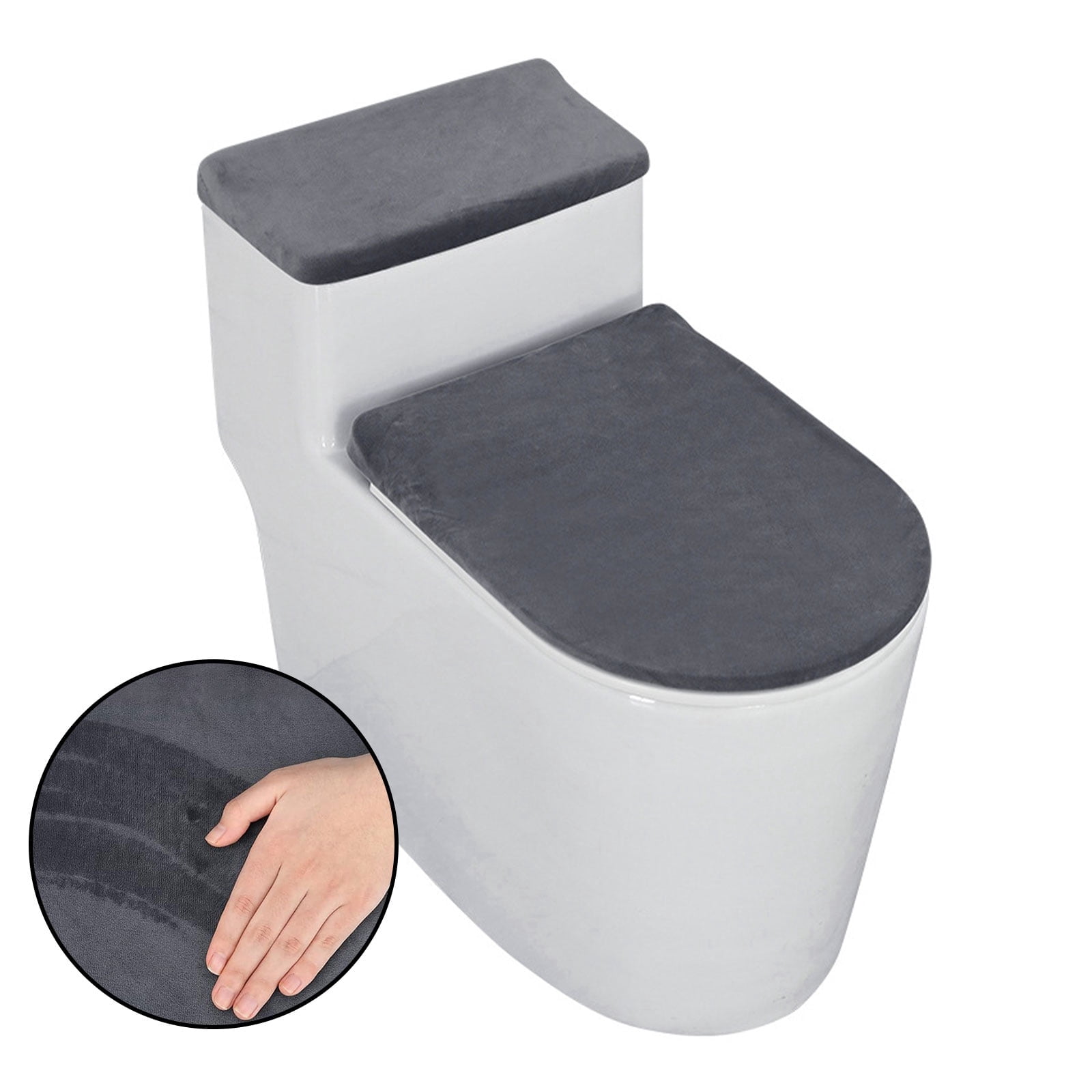 Tripumer 2 Pcs Toilet Lid Cover and Toilet Tank Lid Cover Tank Cover ...