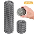 Tripumer 20 Pcs Stainless Steel Scouring Pads Brush Ball Scouring ...